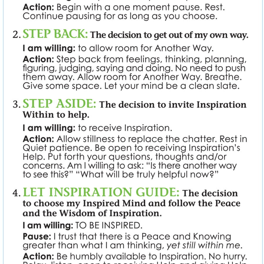 The Pause Practice Card – Pause for Inspiration